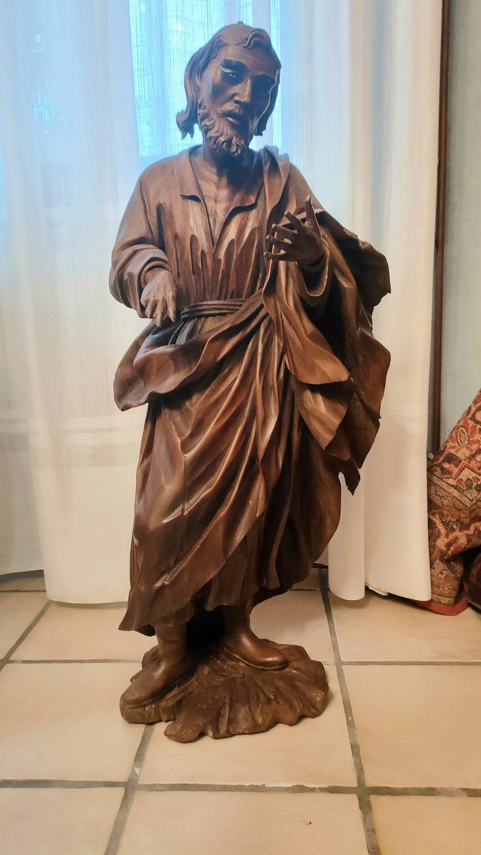 Italian Artist, Statue of Saint Joseph, 1750, Walnut for sale at Pamono