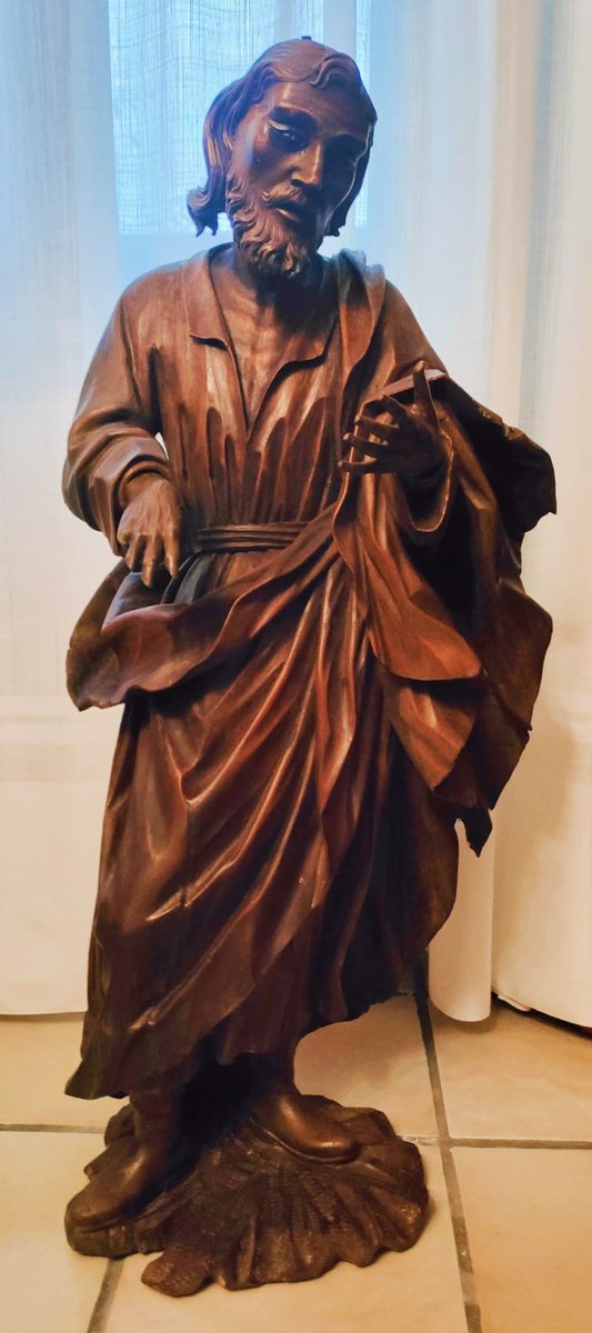 Italian Artist, Statue of Saint Joseph, 1750, Walnut for sale at Pamono