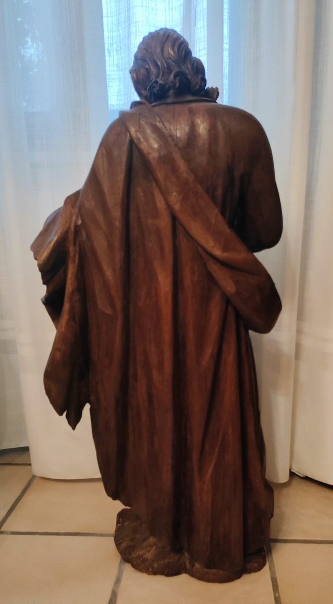 Italian Artist, Statue of Saint Joseph, 1750, Walnut for sale at Pamono