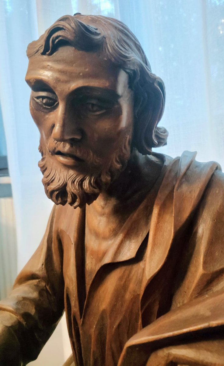 Italian Artist, Statue of Saint Joseph, 1750, Walnut for sale at Pamono