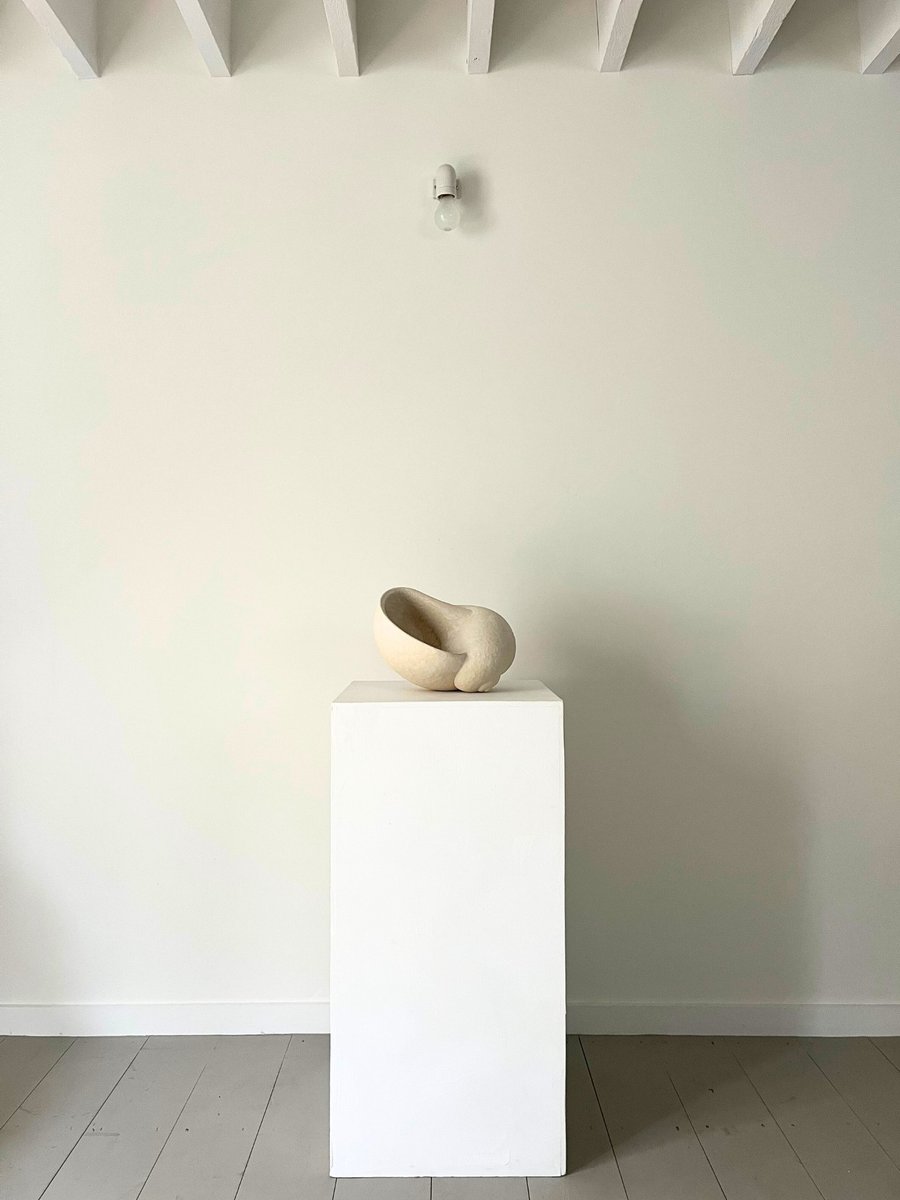 Roger Denton, Large Hand Carved Shell Sculpture, 2000s, Limestone for ...