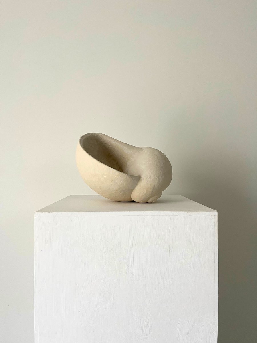Roger Denton, Large Hand Carved Shell Sculpture, 2000s, Limestone for ...