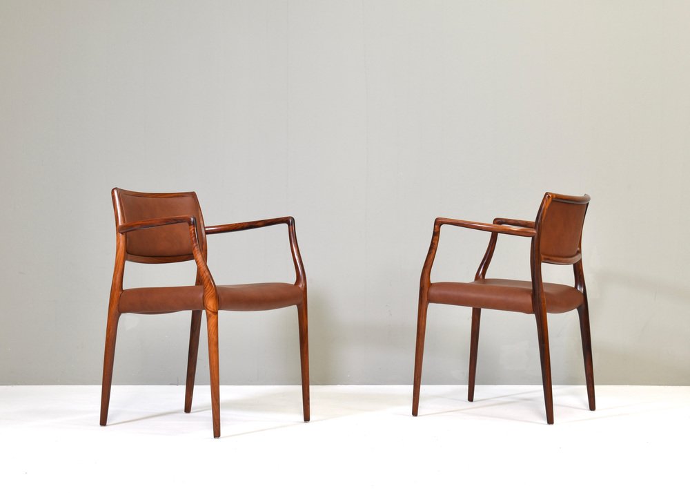 Set of Model 65 Dining Chairs by Niels O. Møller for J.L. Møllers ...