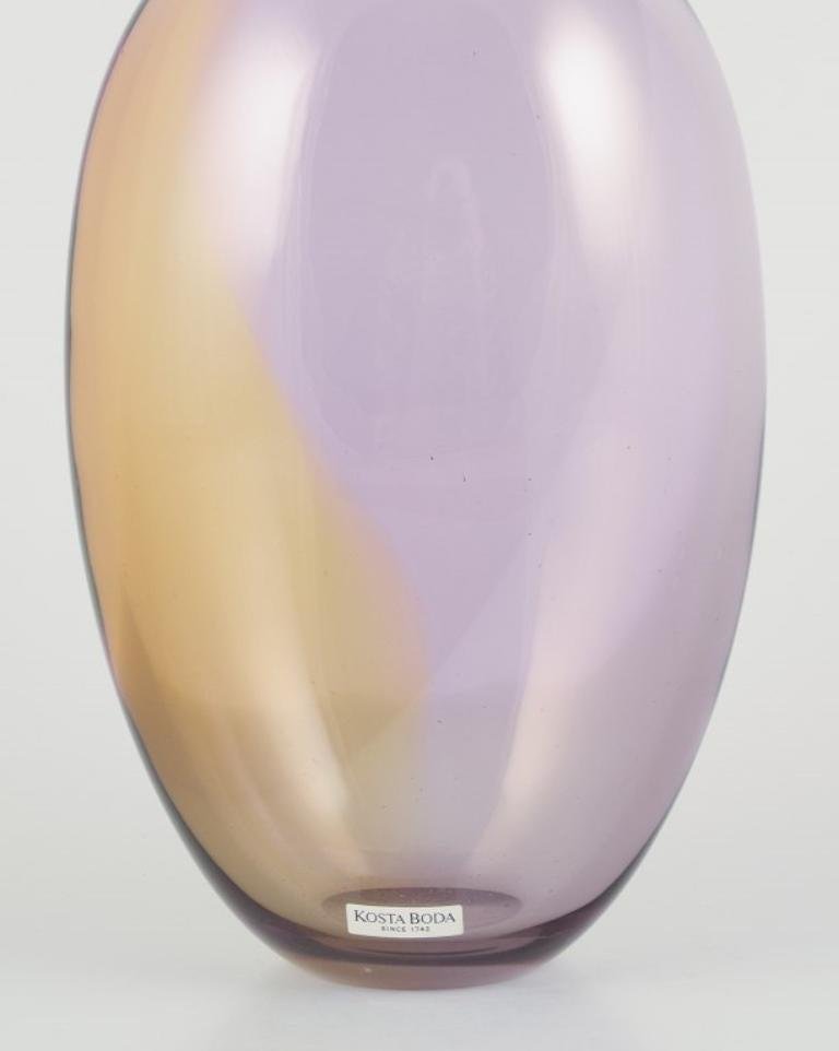 Large Slim-Necked Art Glass Vase from Kosta Boda, Sweden, 1980s for ...