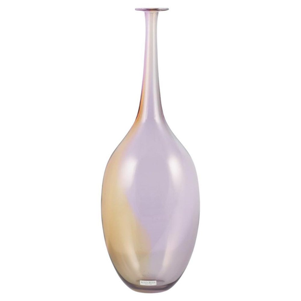 Large Slim-Necked Art Glass Vase from Kosta Boda, Sweden, 1980s for ...