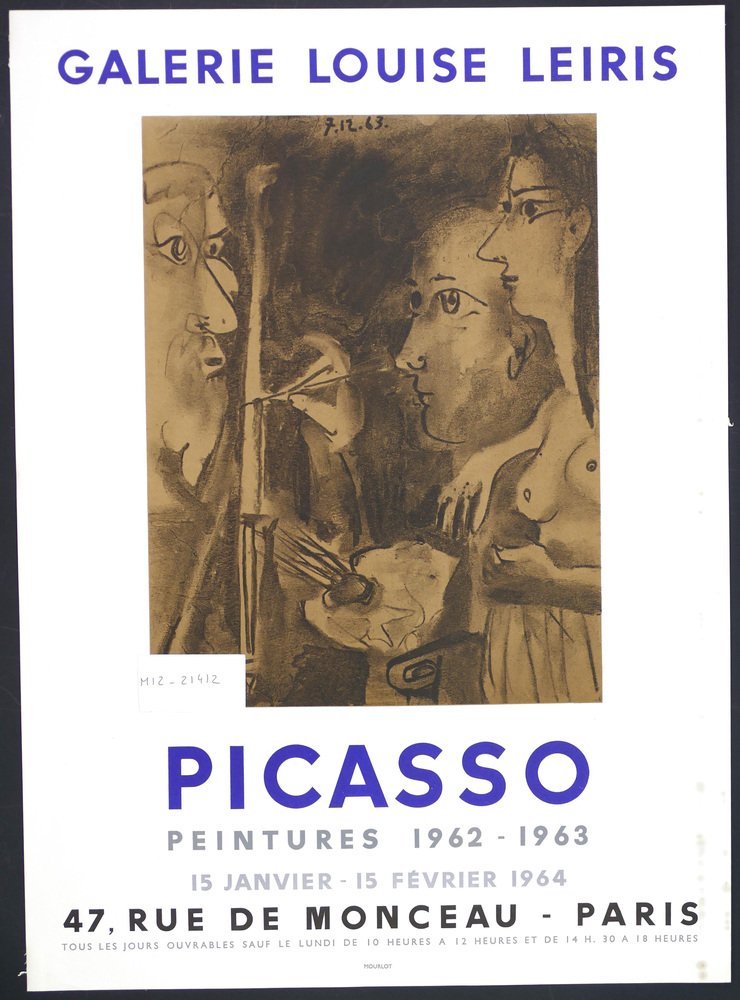 Vintage Picasso Exhibition Poster, Paris, 1964 for sale at Pamono