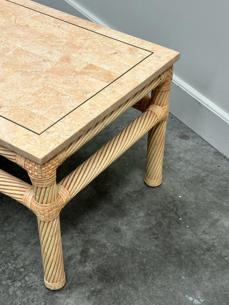 Pink Tessellated Travertine Coffee Table from Roche Bobois, 1980s for ...
