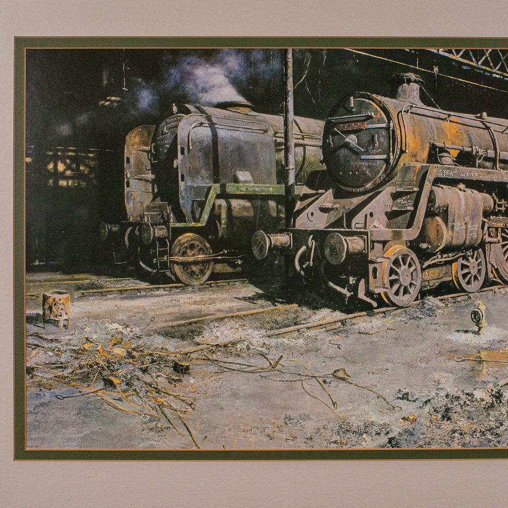 David Shepherd, Steam Locomotive, 1990s, Print for sale at Pamono