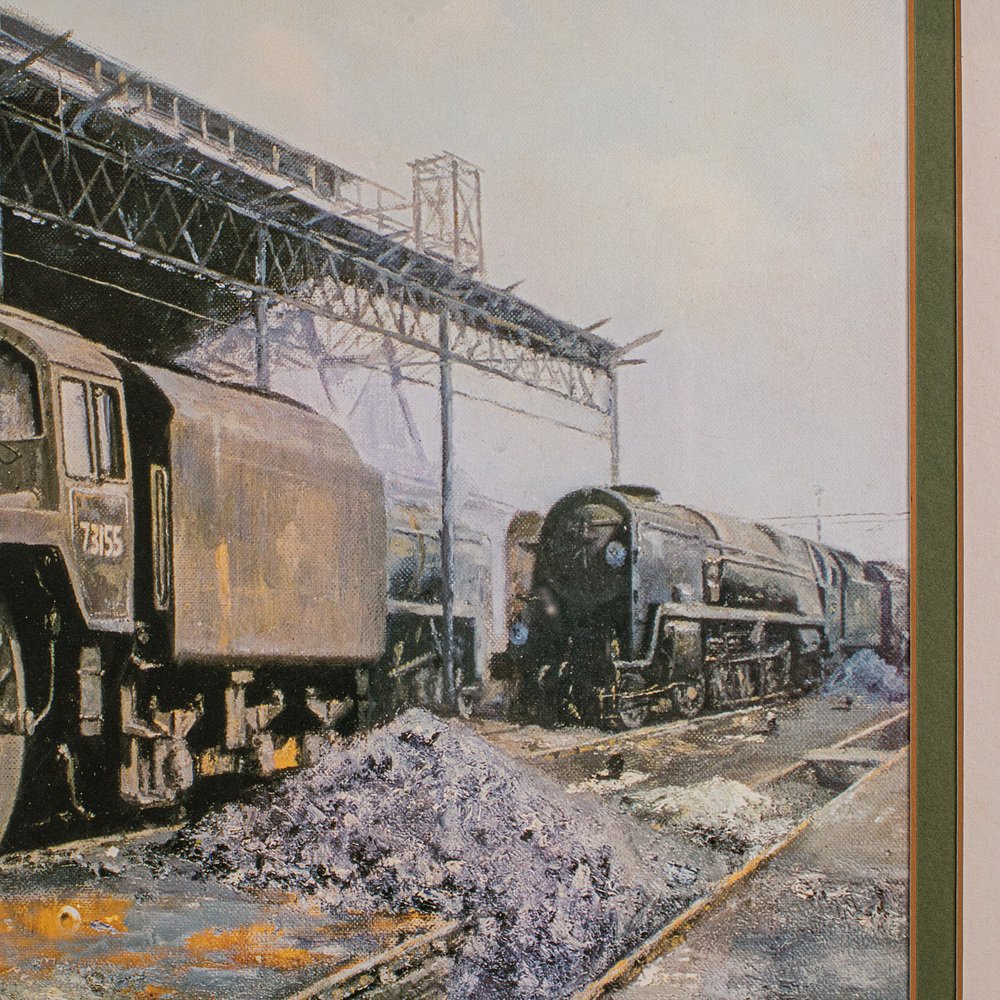 David Shepherd, Steam Locomotive, 1990s, Print for sale at Pamono