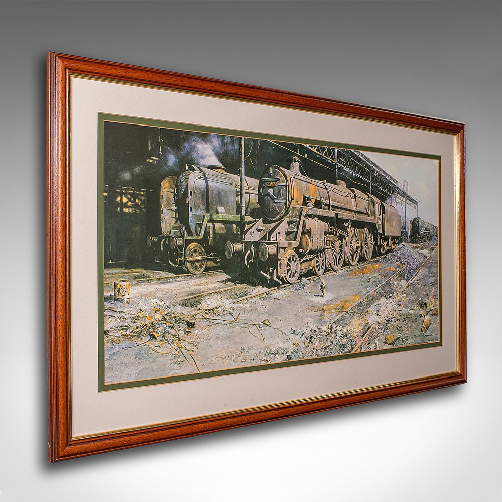 David Shepherd, Steam Locomotive, 1990s, Print for sale at Pamono