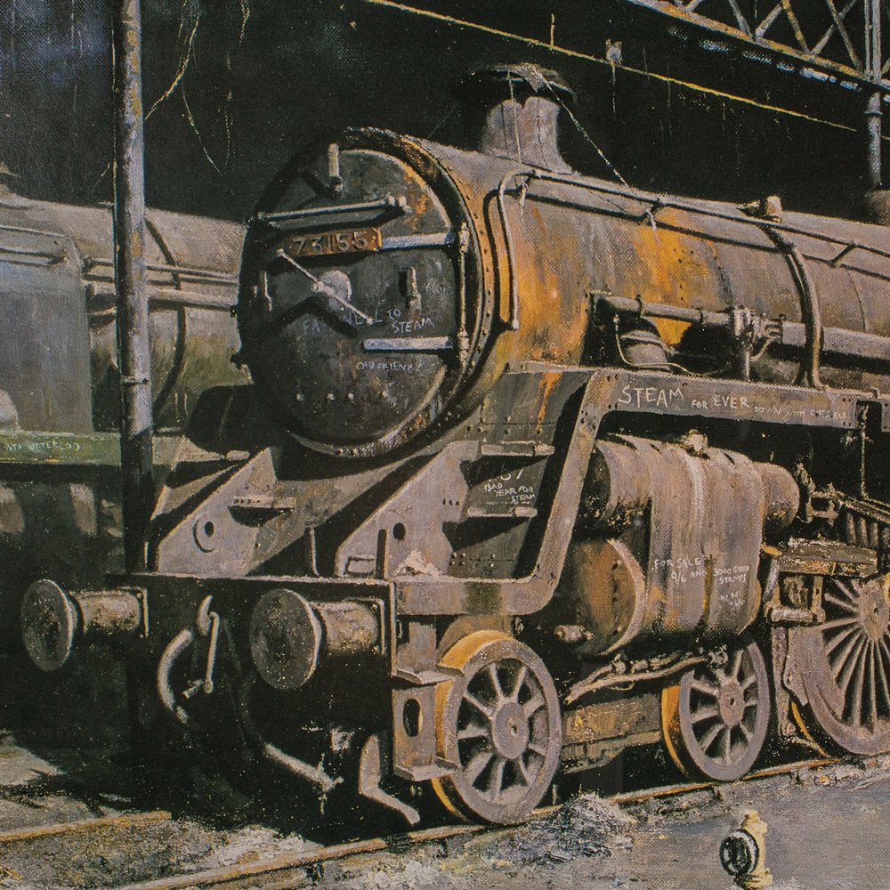 David Shepherd, Steam Locomotive, 1990s, Print for sale at Pamono