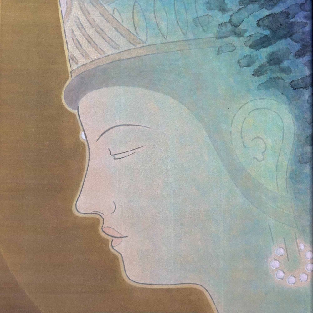 Reihō, Buddhist Ahimsa Kannon, 1995, Painting for sale at Pamono