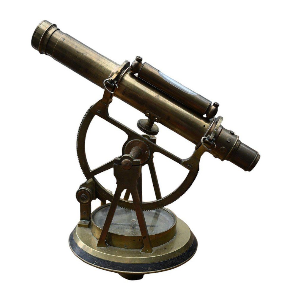 Brass Nautical Alidade Telescope Compass, Glasgow, Scotland, 19th ...