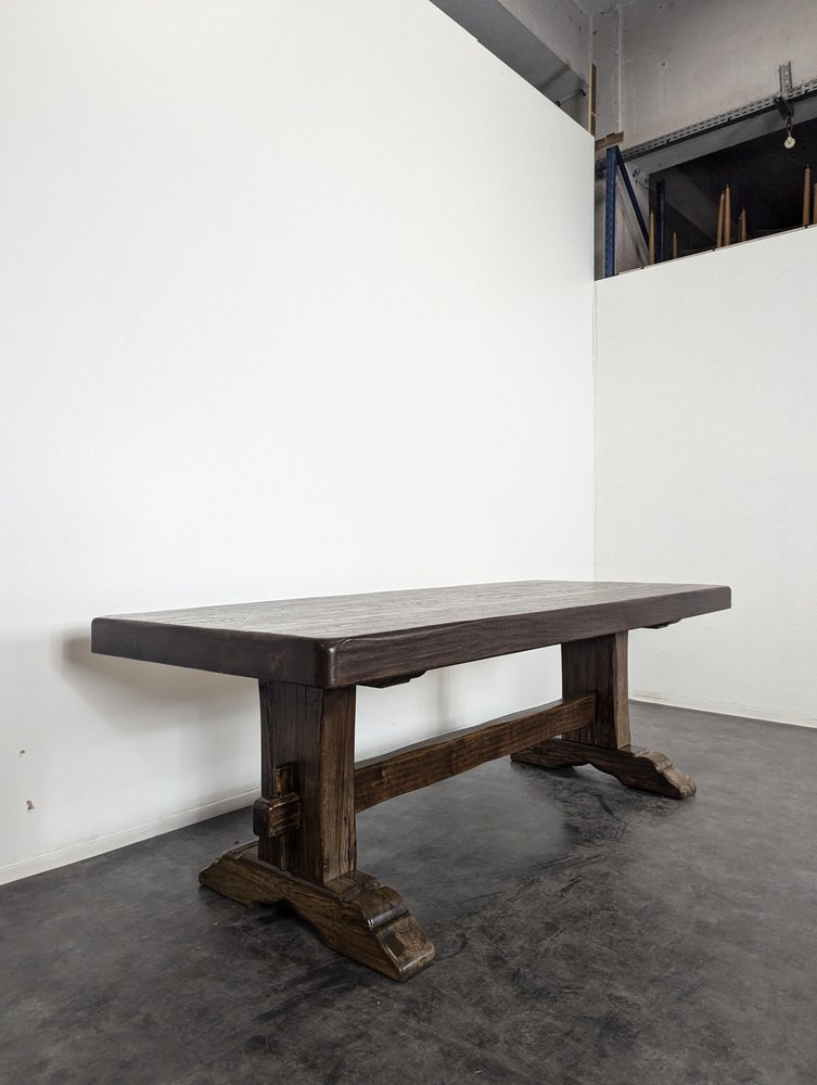 Oak Wood Monastery Table for sale at Pamono
