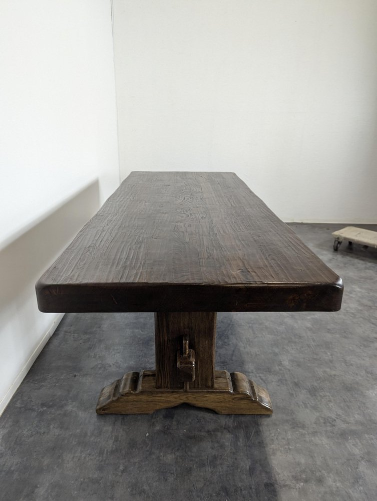 Oak Wood Monastery Table for sale at Pamono