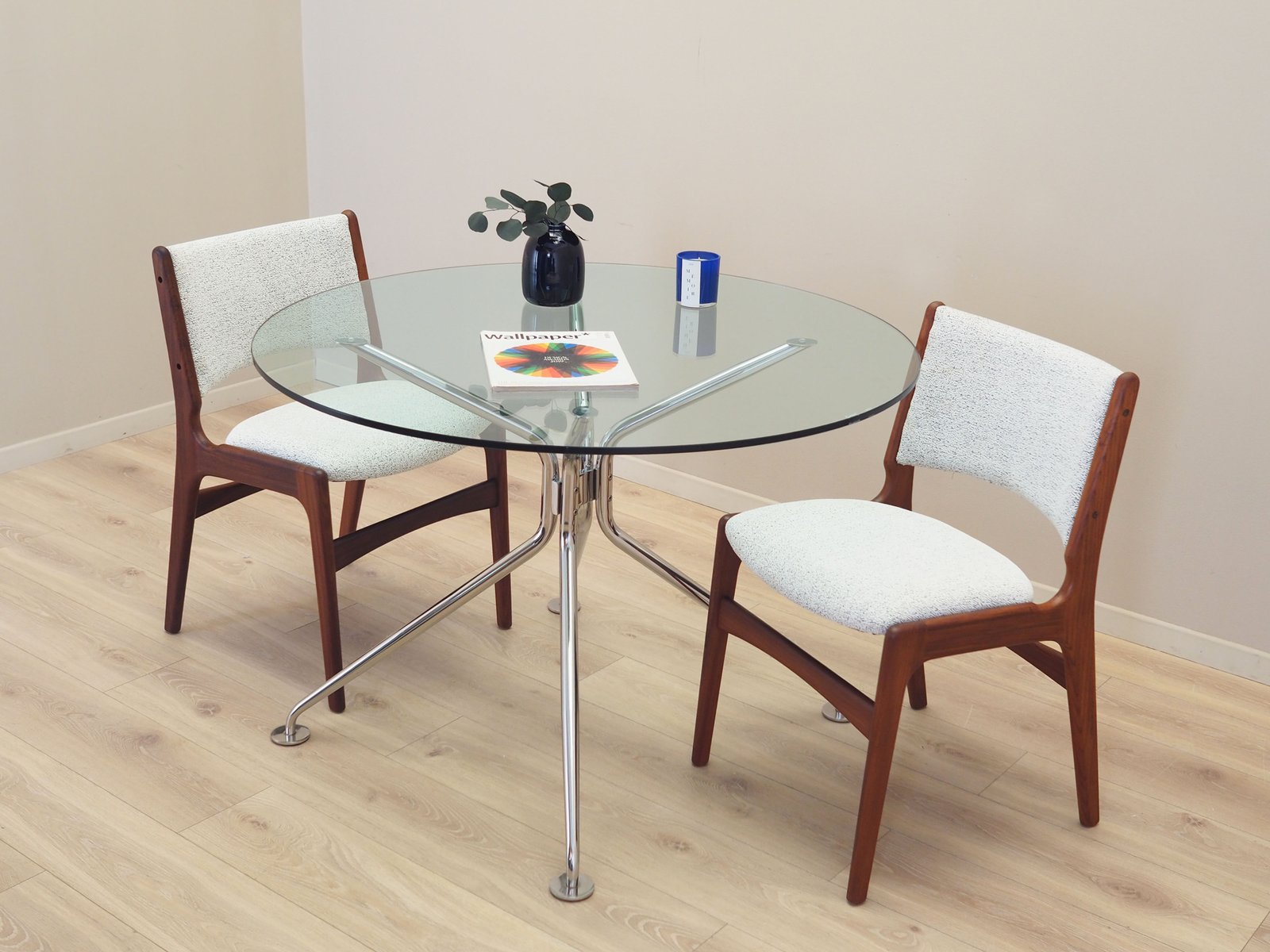 Runder Italienischer Vintage Glastisch von Calligaris, 1980er bei ...