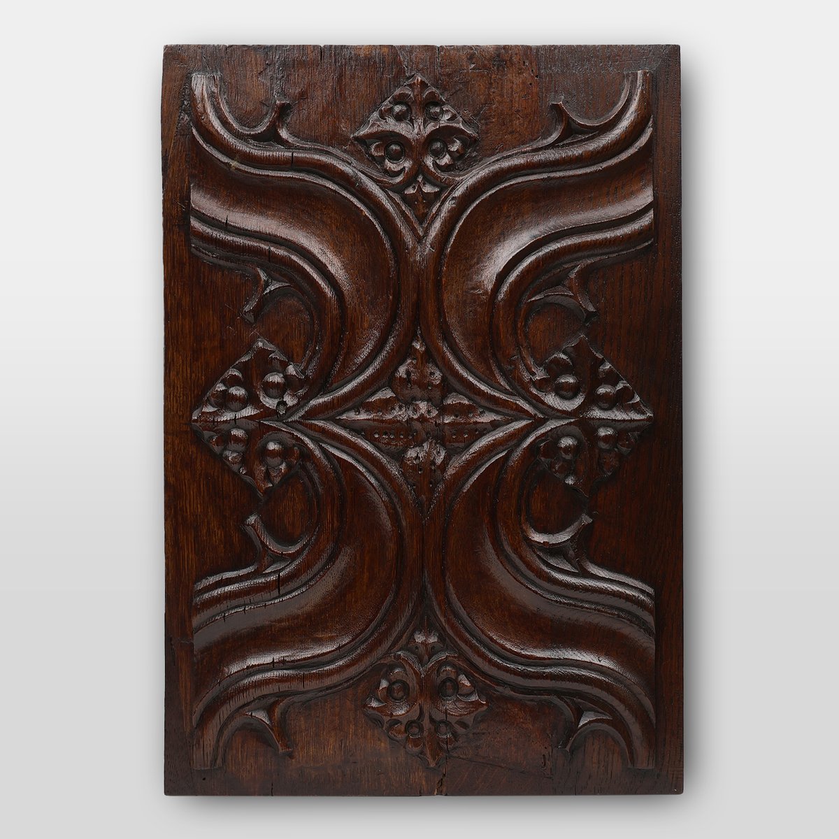 Gothic Oak Sculpted Panel, Belgium, 1500s for sale at Pamono