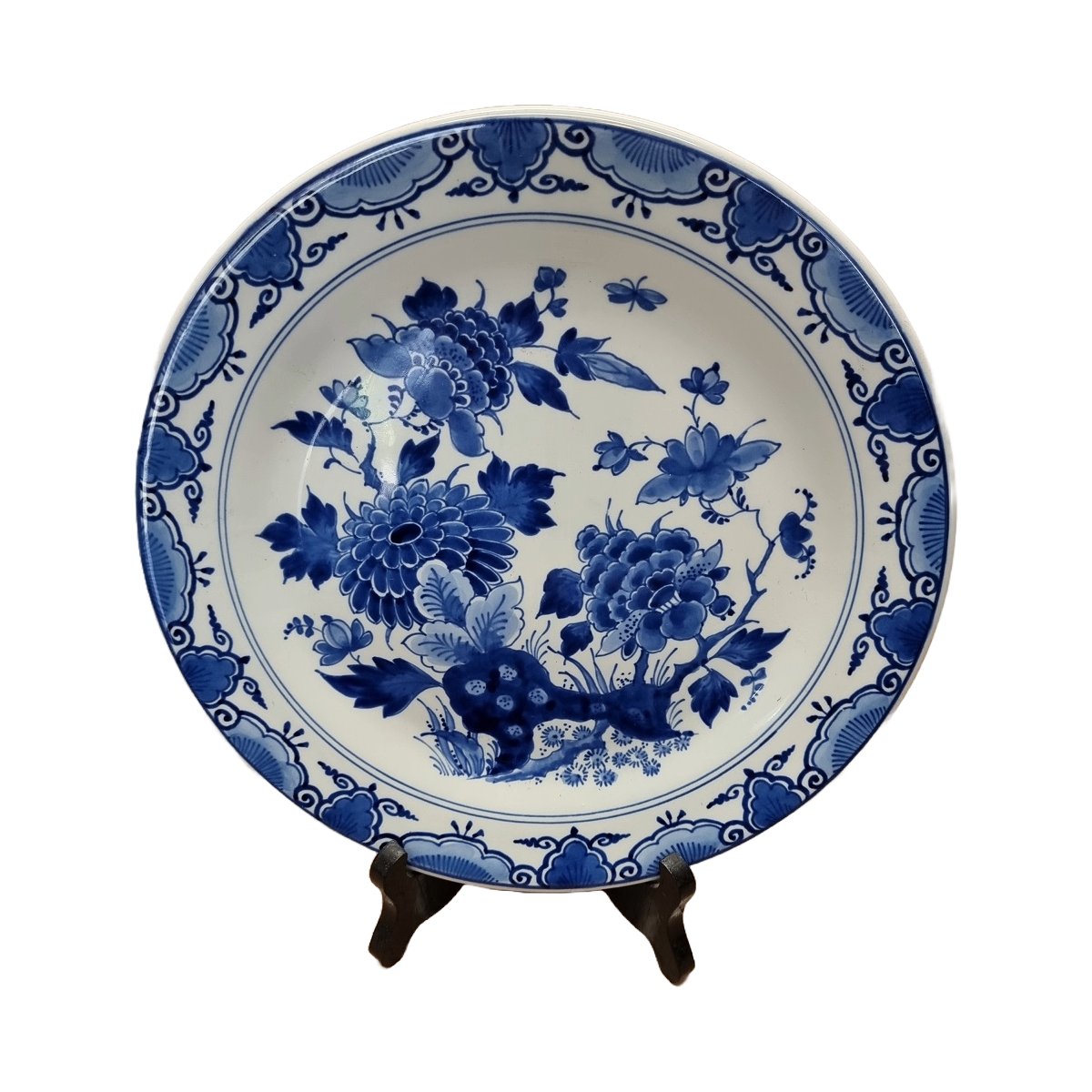 Dutch Ceramic Wall Plate from De Porceleyne Fles, 1977 for sale at Pamono