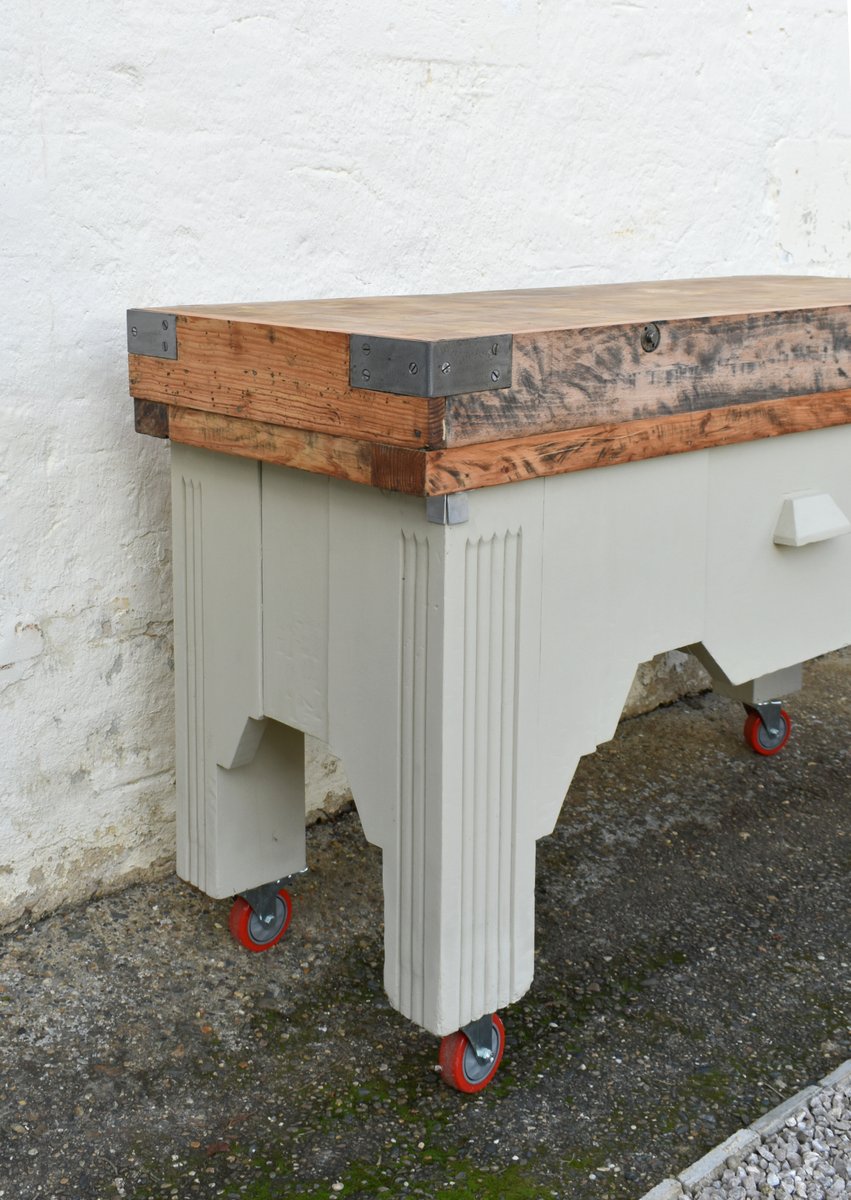 French Art Deco Butchers Block, 1920s for sale at Pamono