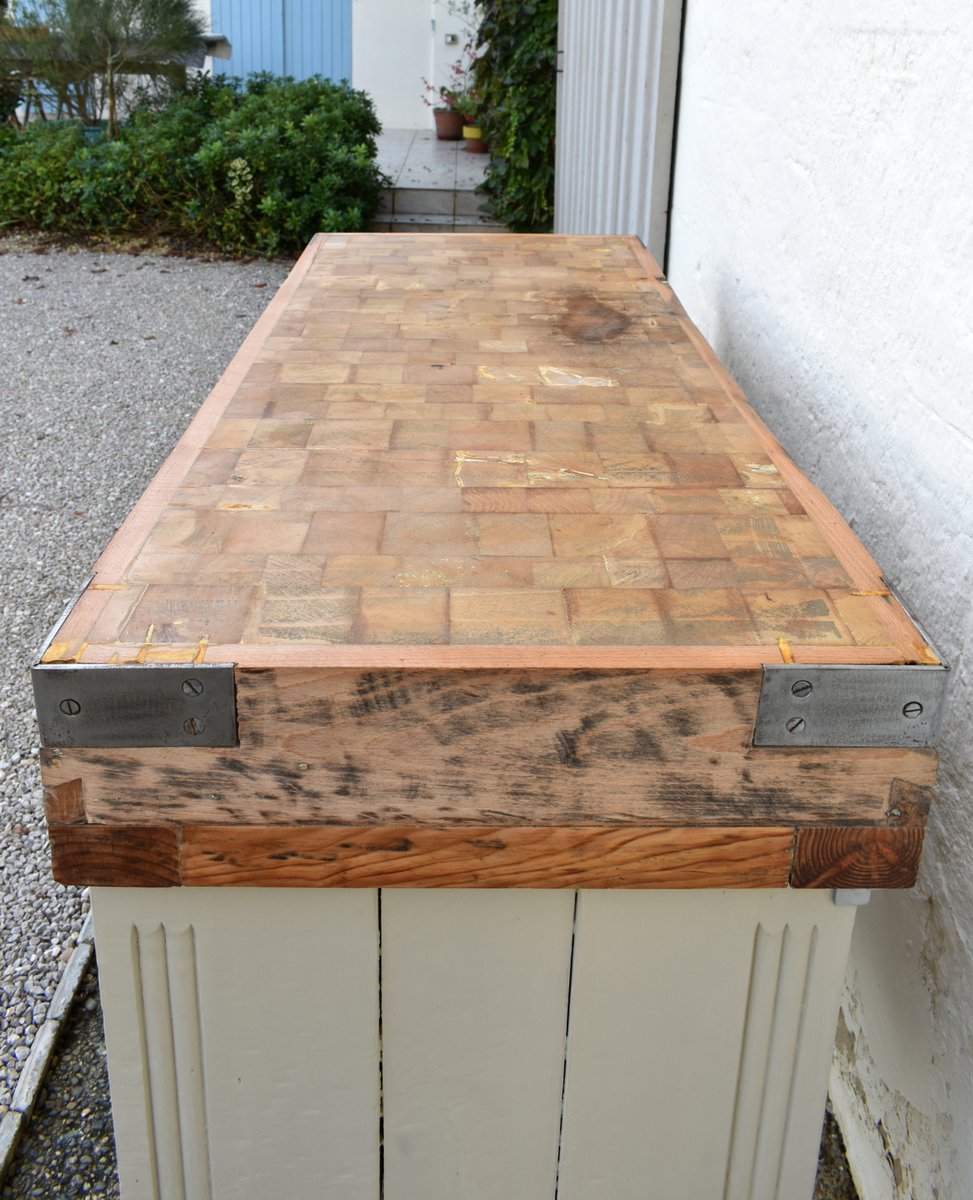 French Art Deco Butchers Block, 1920s for sale at Pamono