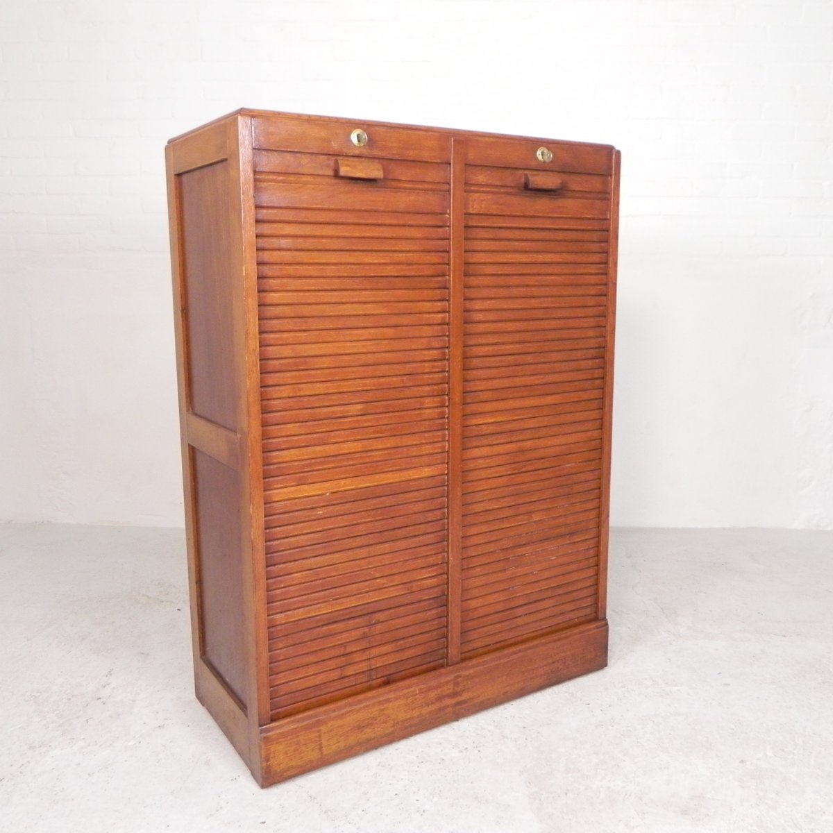 Oak Roller Shutter Box, 1950s for sale at Pamono