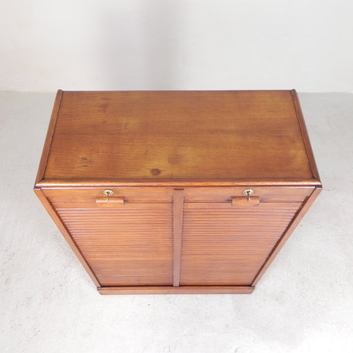 Oak Roller Shutter Box, 1950s for sale at Pamono