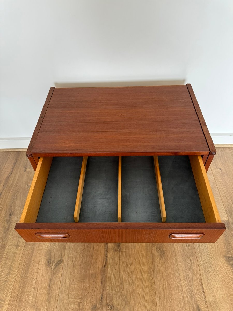 Vintage Teak Storage Box with 4 Drawers, 1960s for sale at Pamono