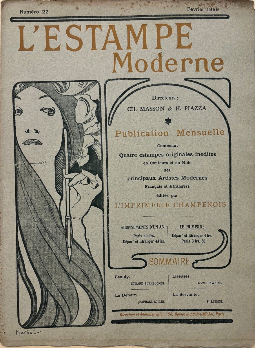 Alphonse Mucha, Cover for l'Estampe Moderne, February 1899, Lithograph ...