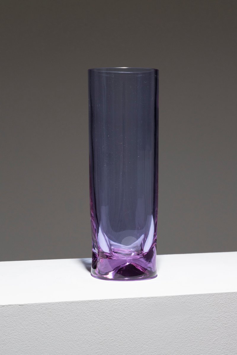 Cylindrical Parma Glass Vase, 1960s for sale at Pamono