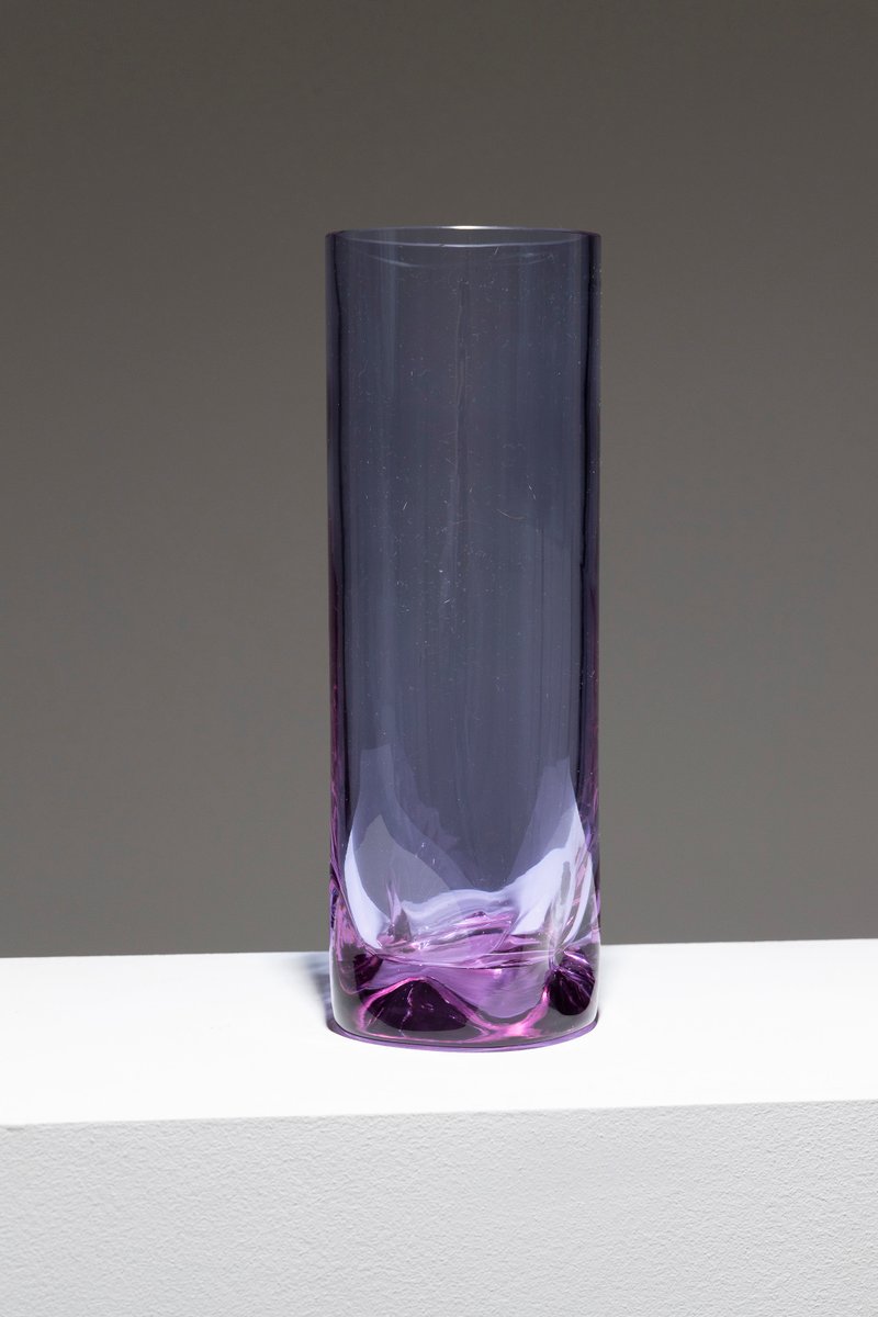 Cylindrical Parma Glass Vase, 1960s for sale at Pamono