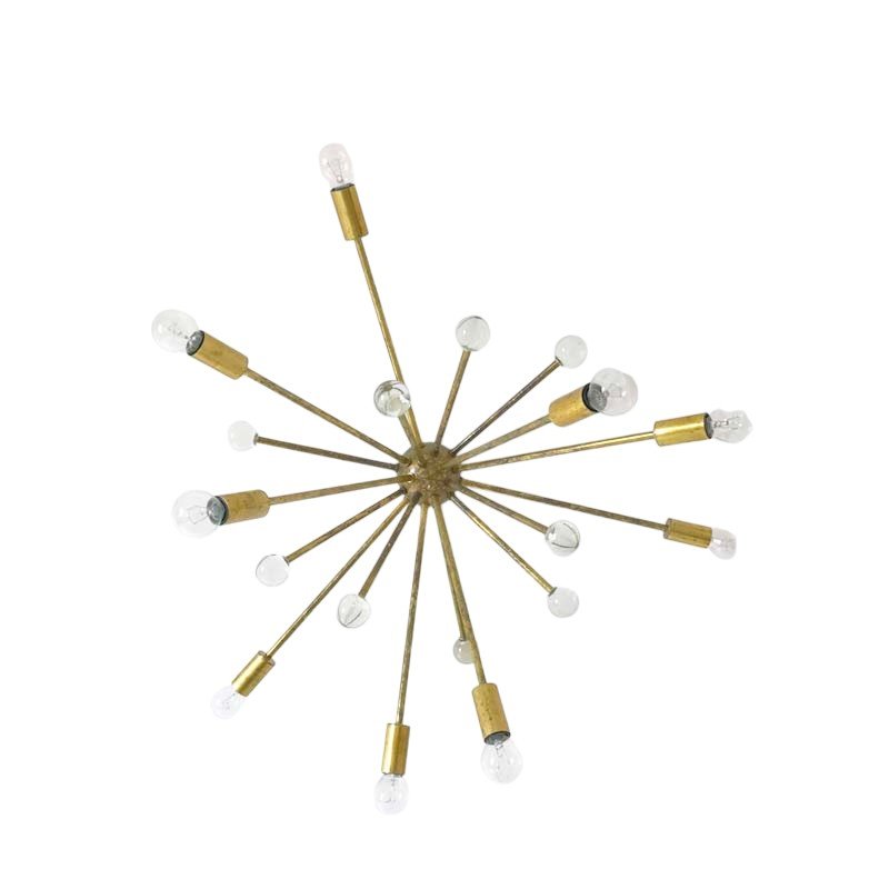 Sputnik Wall Light in Brass and Glass by Angelo Lelli, 1960s for sale ...