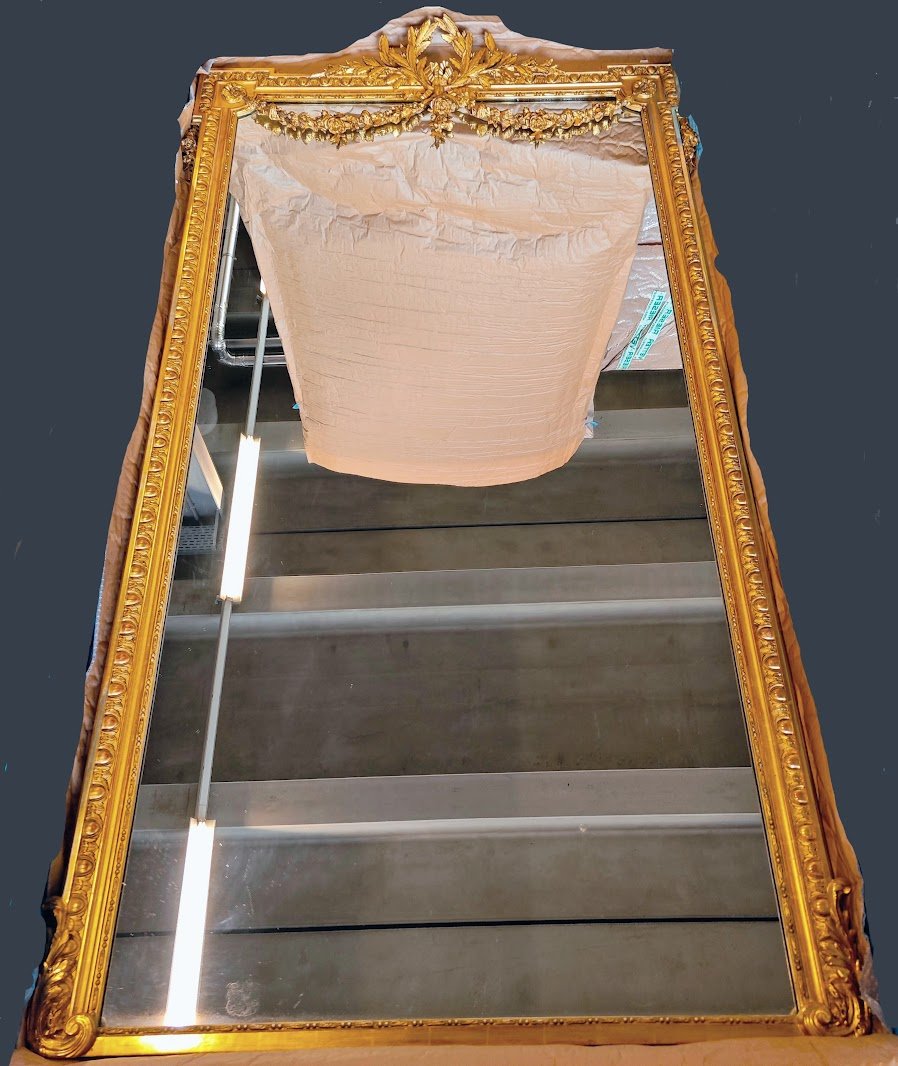 Antique Swiss Castle Mirror for sale at Pamono