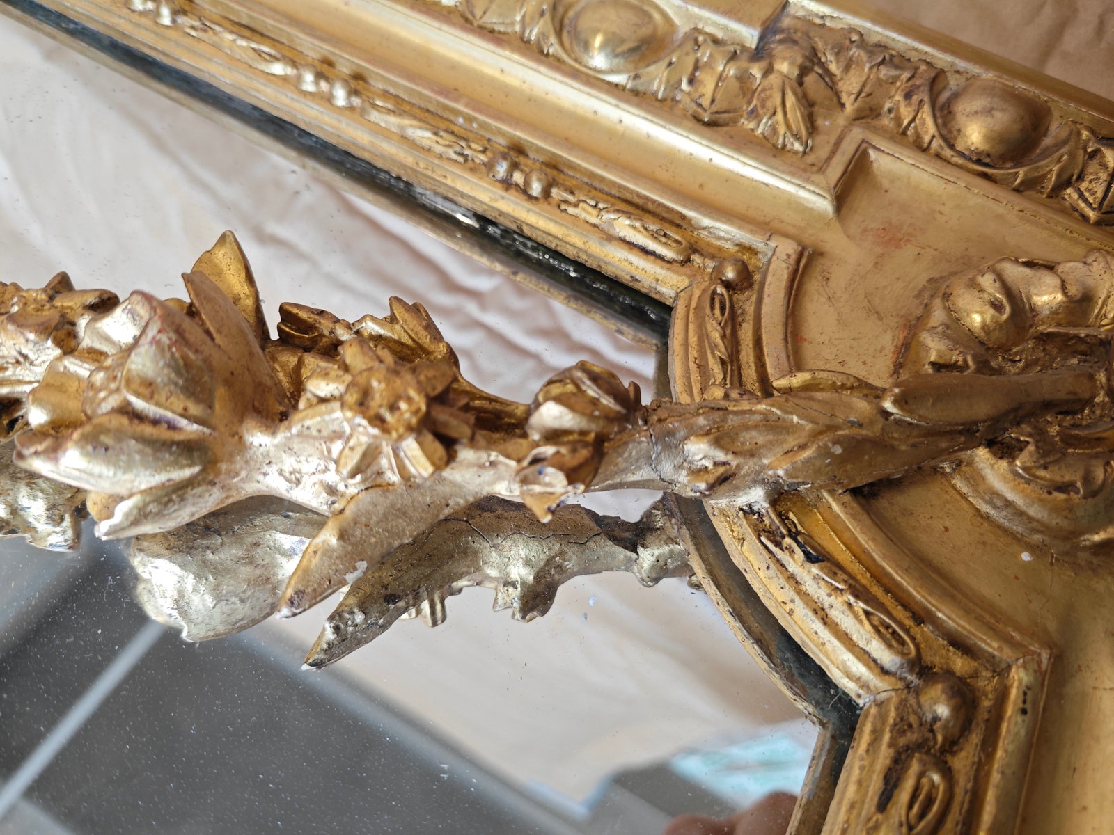 Antique Swiss Castle Mirror for sale at Pamono