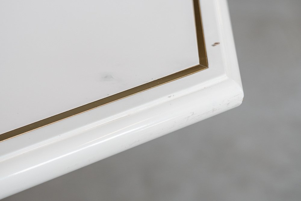 Table de Salle à Manger à Rallonge en Bois Laqué Blanc par Mario Sabot ...