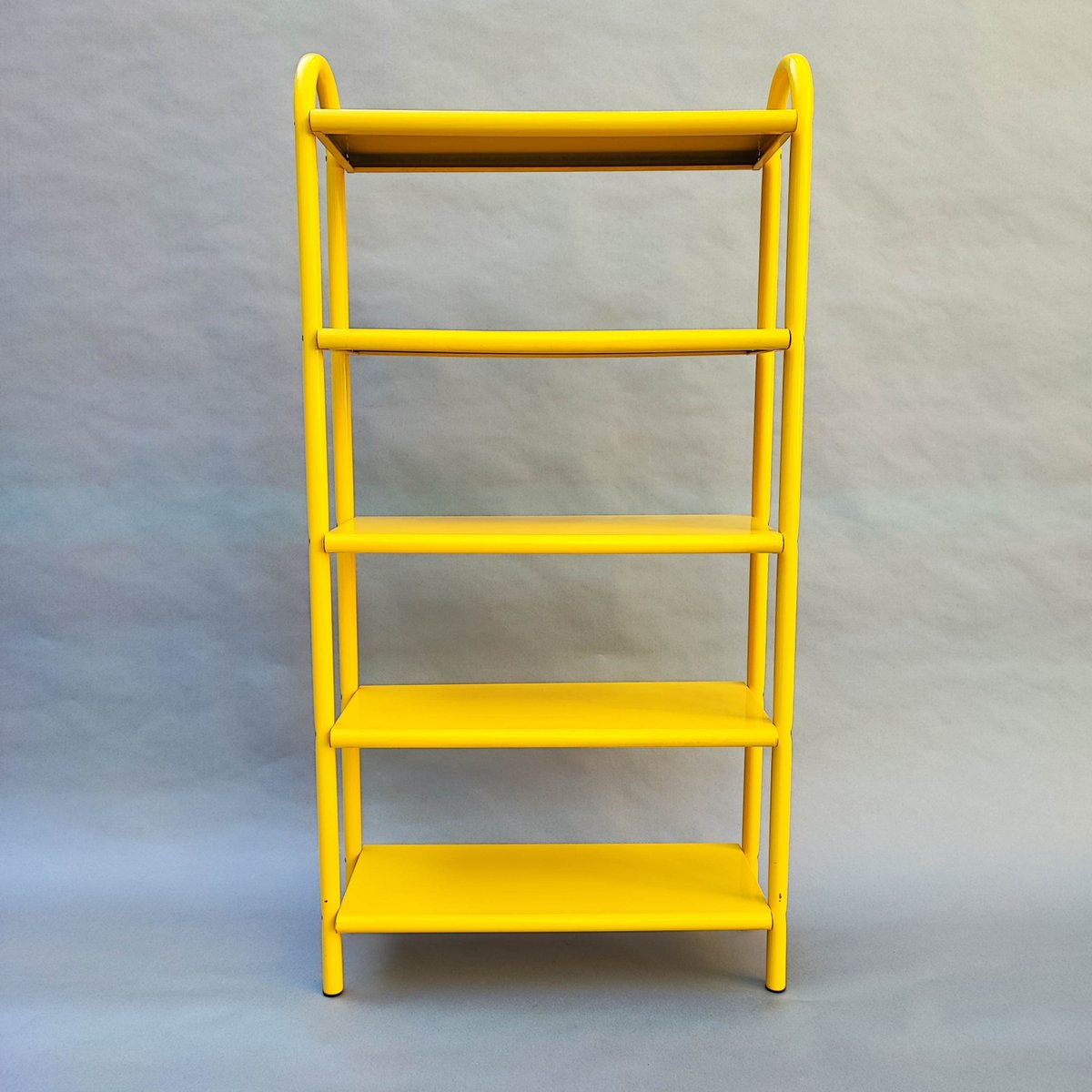 Yellow Metal Bookcase, 1980s for sale at Pamono