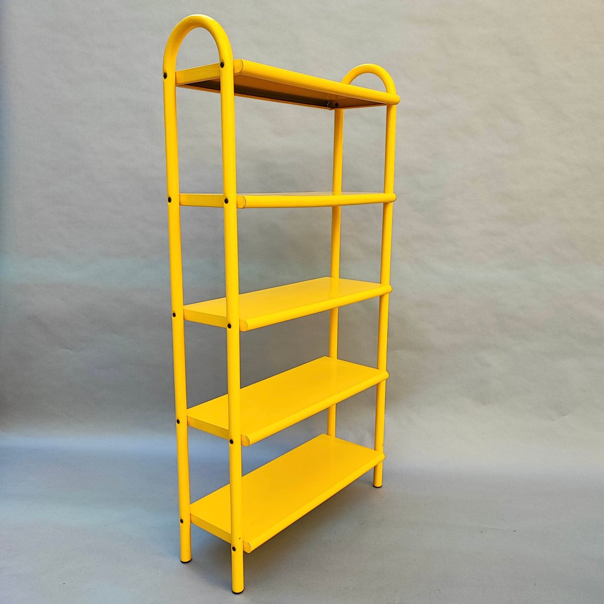 Yellow Metal Bookcase, 1980s for sale at Pamono