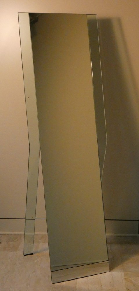Vertical Mirror in Oblique Curved Glass by Massimo Morozzi for Fiam ...