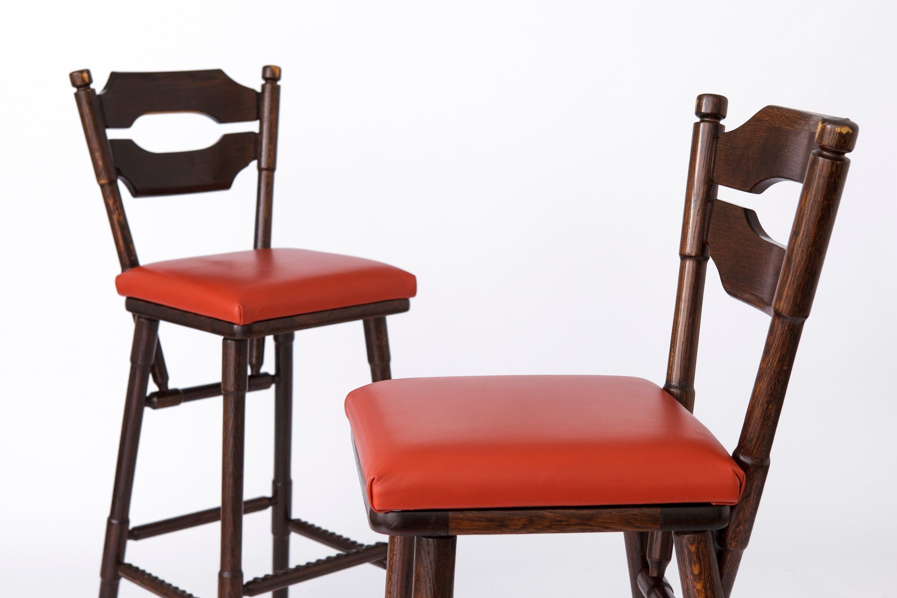 Set of Vintage German Bar Stools, 1980s for sale at Pamono