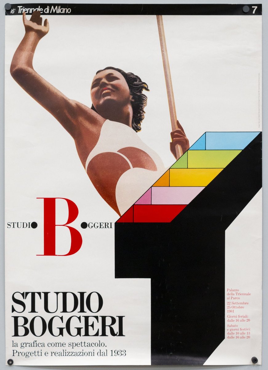 Studio Boggeri Exhibition Poster, Milan, 1981 for sale at Pamono
