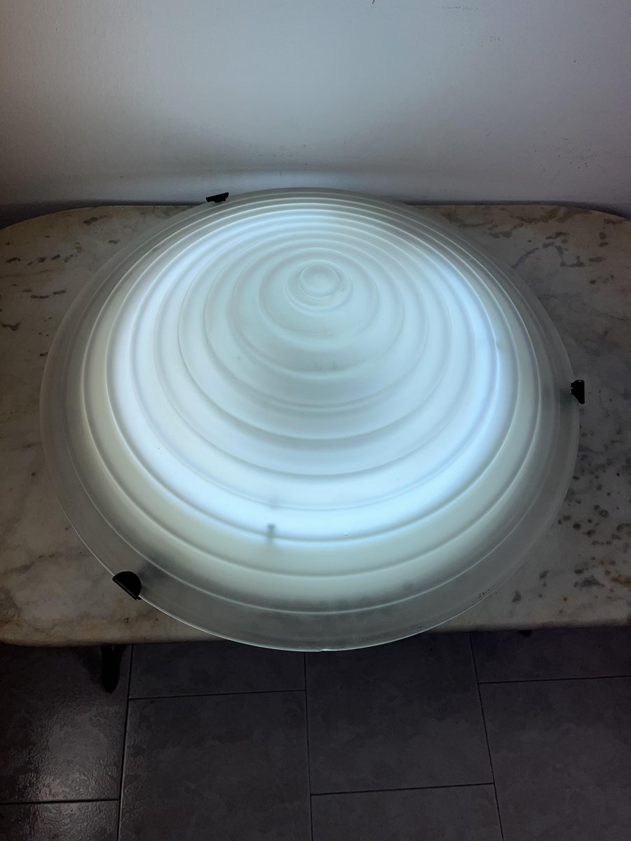 Large Italian Double Neon Ceiling Light, 1970s for sale at Pamono