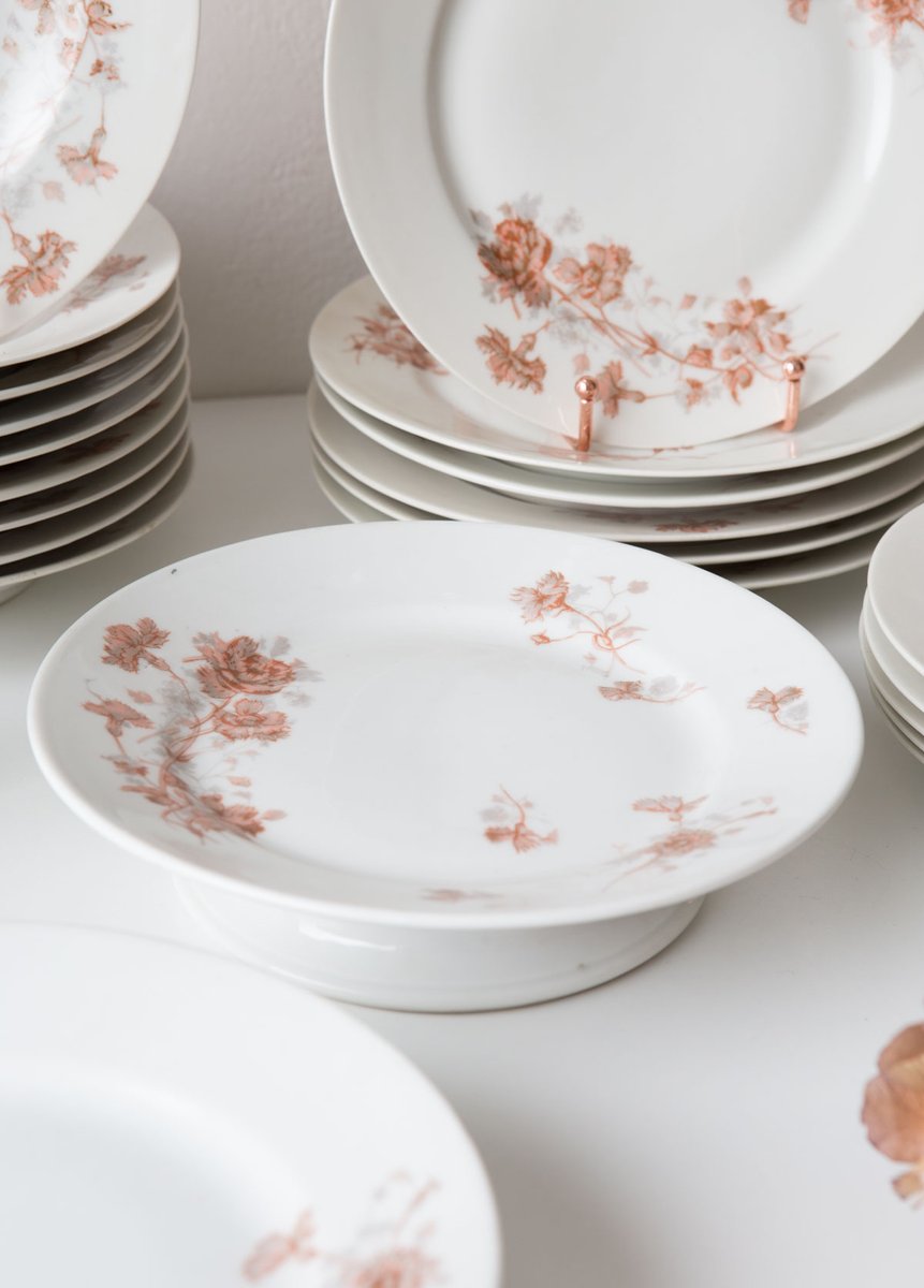 19th Century French Dinner Service by Adolphe Hache, Set of 24 for sale ...