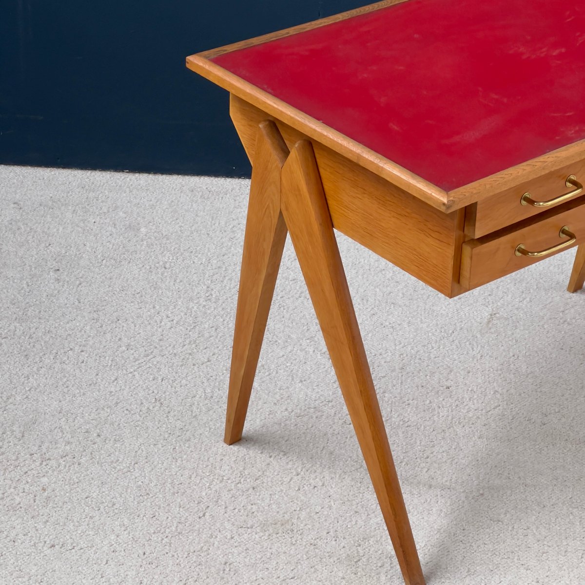 Vintage Desk with Compass Legs, 1950s for sale at Pamono