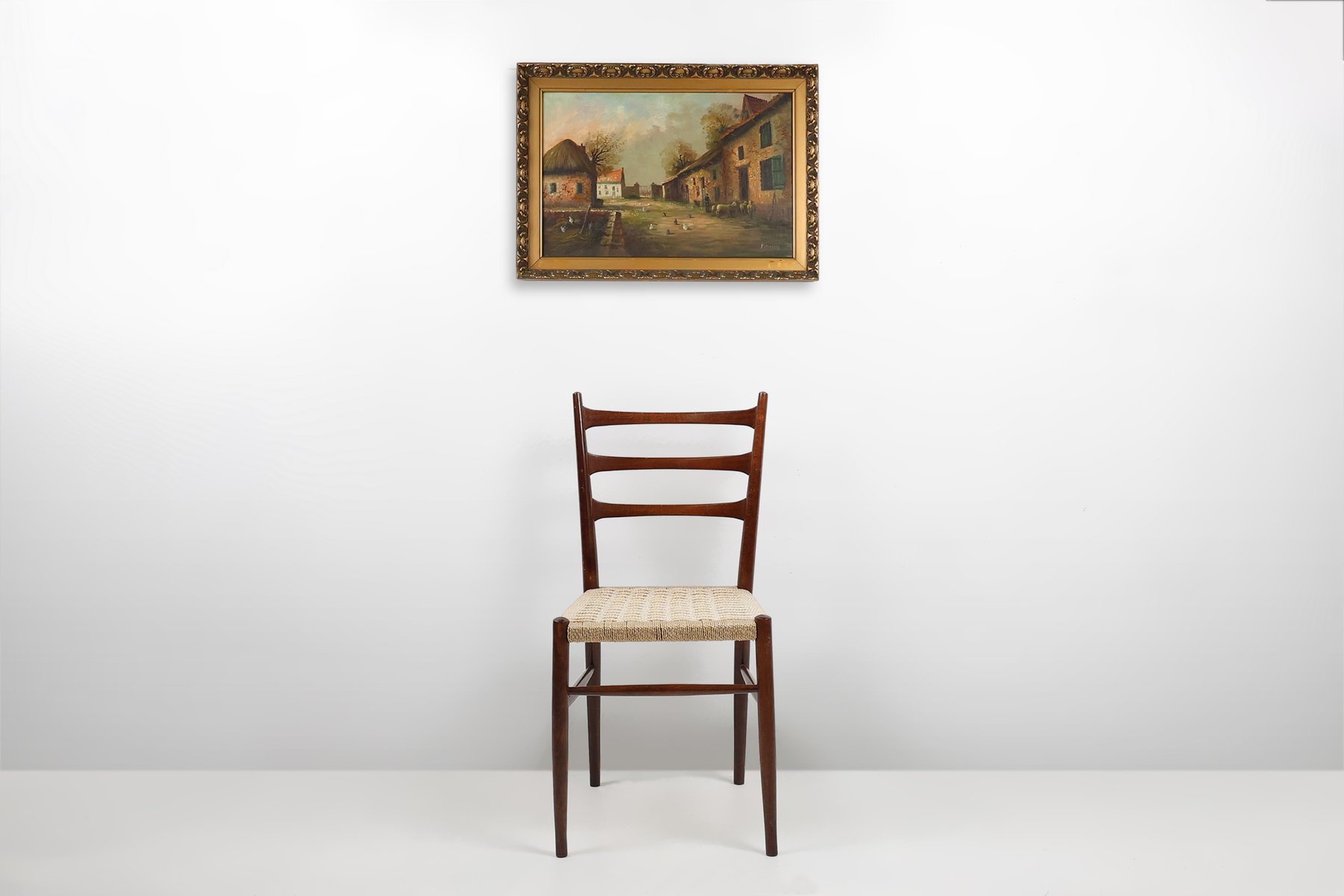 French Artist, Farm, 1920, Oil on Canvas, Framed for sale at Pamono