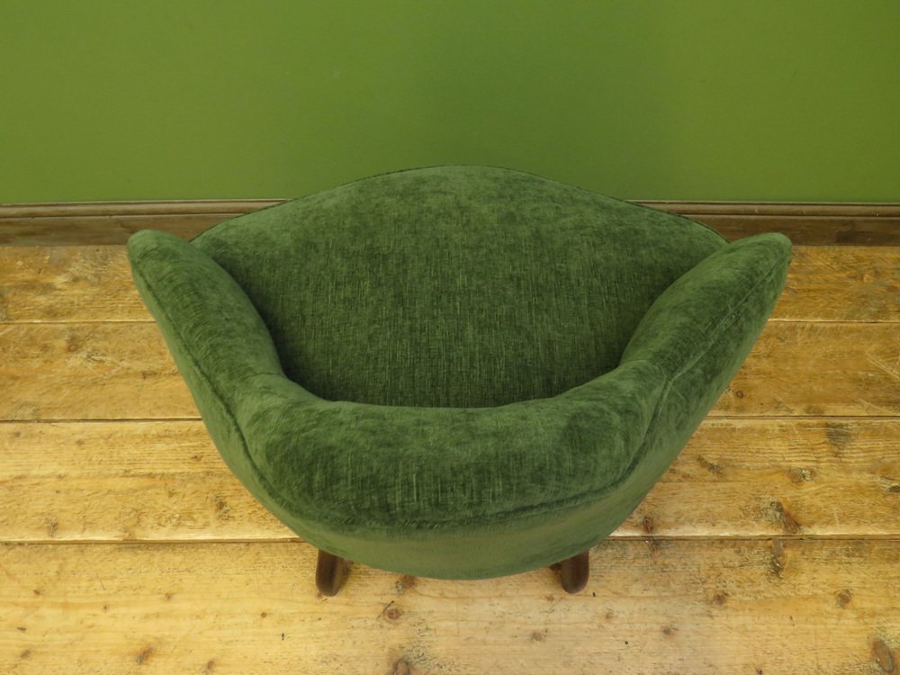 English Victorian Green Conversation Chair for sale at Pamono