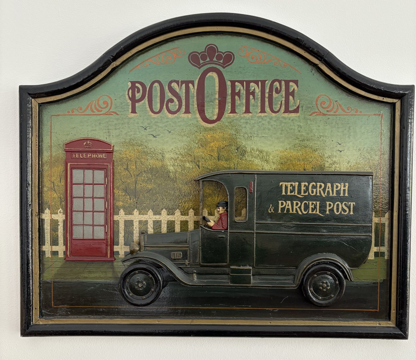 Vintage Post Office Telegraph & Parcel Post Relief Wall Plaque for sale ...