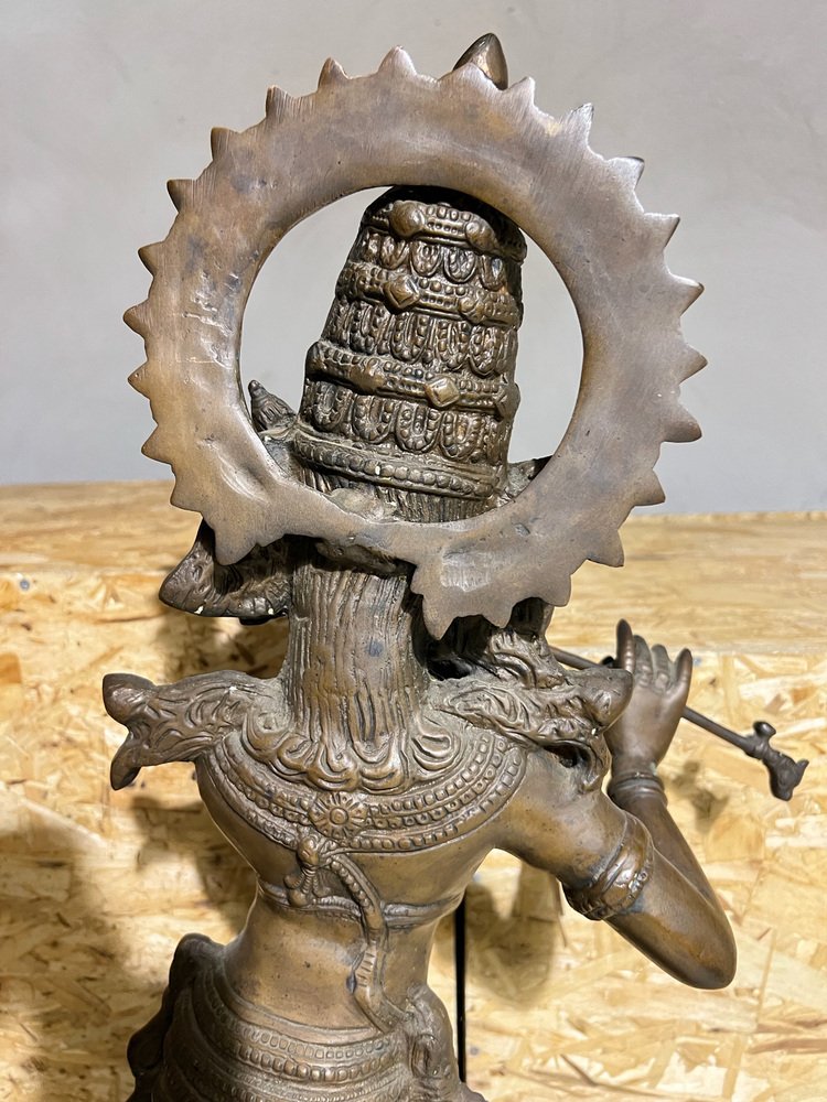 Bronze Gopal Krishna Statue with Flute Avatar of Lord Vishnu for sale ...