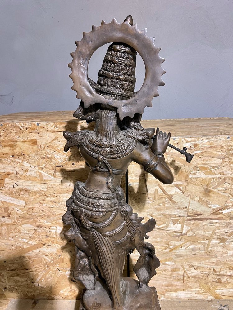 Bronze Gopal Krishna Statue with Flute Avatar of Lord Vishnu for sale ...