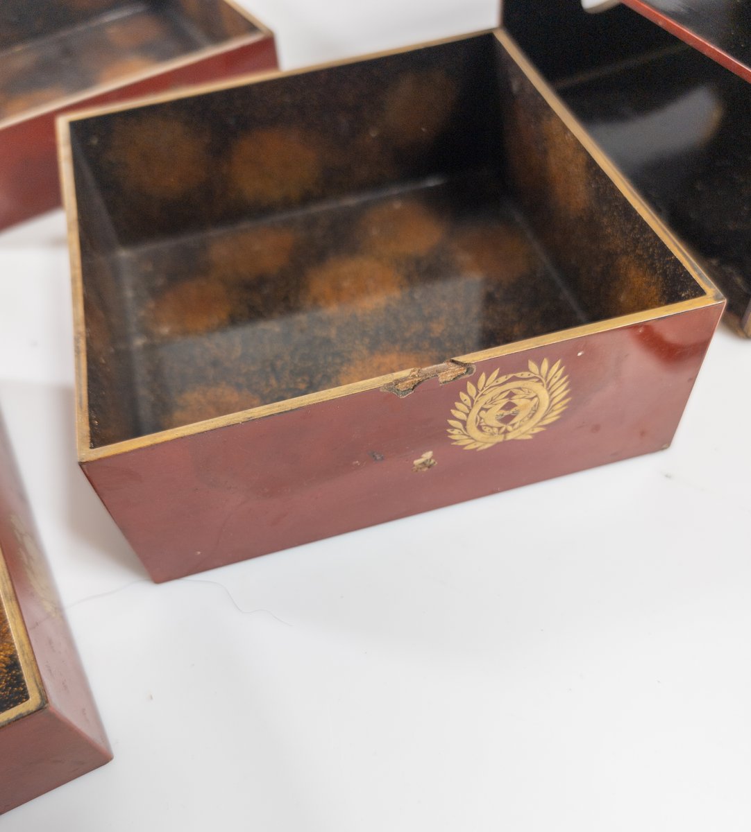 19th Century Japanese Red and Gold Lacquer Box of Drawers for sale at ...