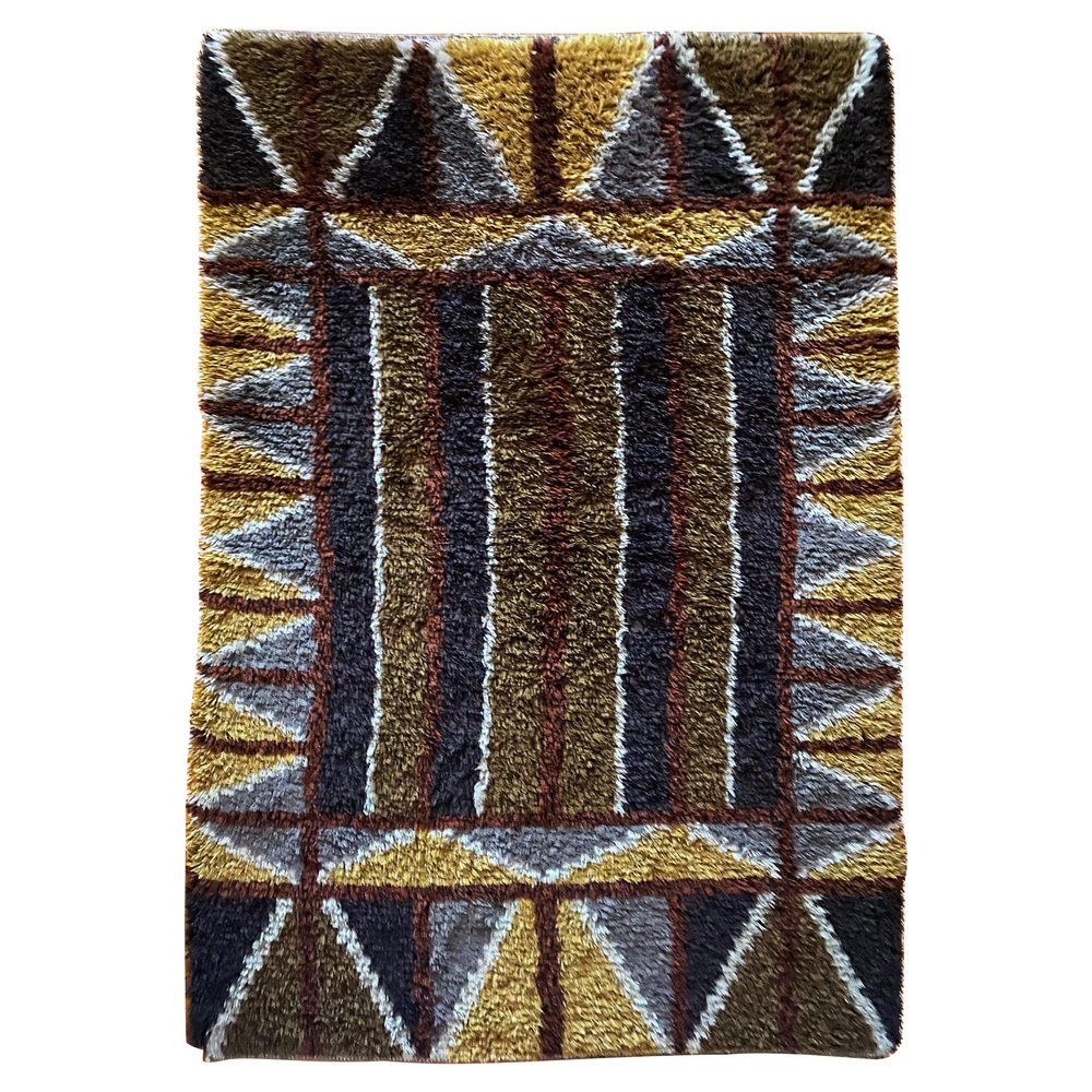 Mid-Century Modern High Pile Rya Rug, 1960s for sale at Pamono