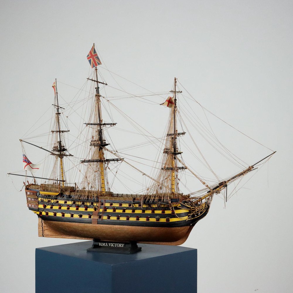 20th Century Wooden Vessle HMS Victory in Scale, Italy for sale at Pamono